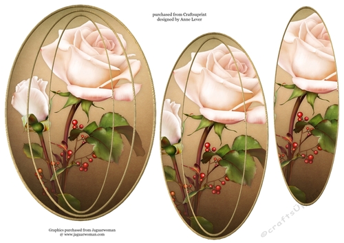Elongated Oval Stacker - Roseberry Roses - CUP1038371_1763 | Craftsuprint