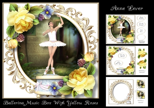 Ballerina Music Box With Yellow Roses - CUP1041750_1763 | Craftsuprint