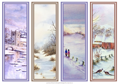 Winter Scene Bookmarks Sheet 2 - CUP1164163_1763 | Craftsuprint
