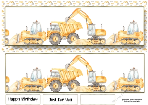 Landscape Lge DL - Yellow Diggers - CUP1174491_1763 | Craftsuprint