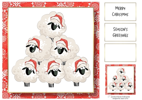 Seasons Bleatings - White Christmas Sheep 8x8 - CUP1179651_1763 ...