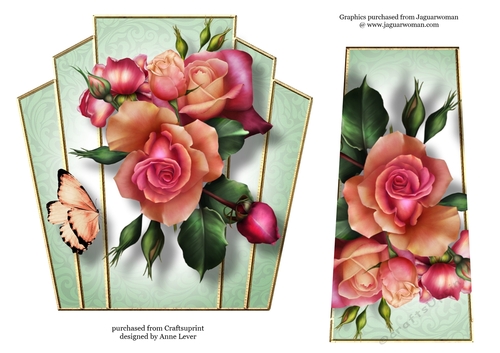 7x7 Art Deco Floral Stacker - Persian Roses - CUP1200565_1763 ...