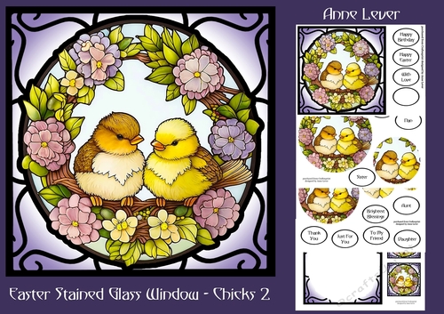Easter Stained Glass Window - Chicks 2 - CUP1202696_1763 | Craftsuprint