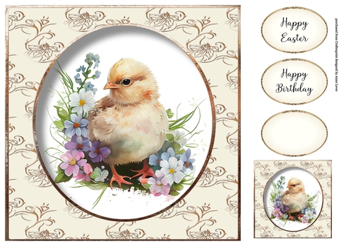 Simple Cute Spring Chick 2 - CUP1207139_1763 | Craftsuprint