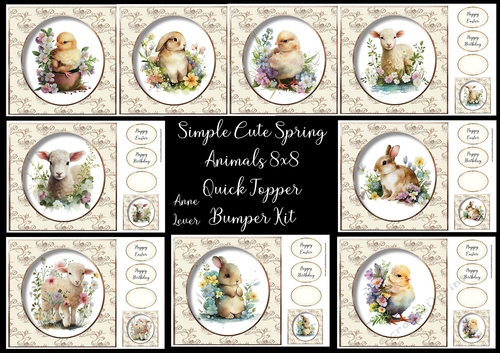 Simple Cute Spring Animals Bumper Kit - CUP1207141_1763 | Craftsuprint