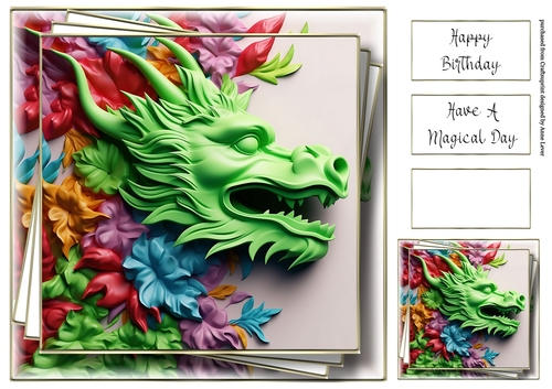 3D Dragon Quick Topper 4 - CUP1219804_1763 | Craftsuprint