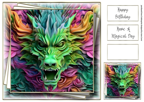 3D Dragon Quick Topper 8 - CUP1219808_1763 | Craftsuprint