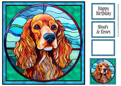 Stained Glass Dog Portrait - Cocker Spaniel - CUP1220365_1763 ...