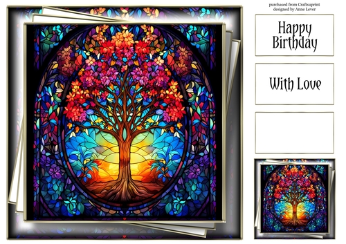 Stained Glass Tree Of Life 6 - CUP1222840_1763 | Craftsuprint