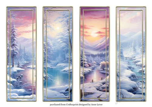 4 Beautiful Winter Wonderland Bookmarks - CUP1228568_1763 | Craftsuprint