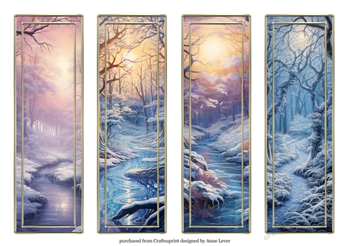 4 Winter Forest Bookmarks - CUP1228571_1763 | Craftsuprint