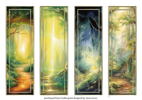 4 Secret Forest Bookmarks - CUP1228761_1763 | Craftsuprint
