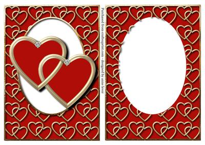 2 Two Hearts Frame Toppers - CUP341375_1763 | Craftsuprint
