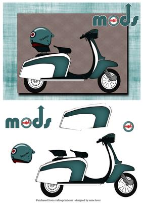 Mods - Scooter - Blue - CUP350432_1763 | Craftsuprint