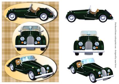 Classic Car - Morgan Racing Green - CUP358259_1763 | Craftsuprint