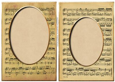 2 Sheet Music Frames Blank Card Fronts - CUP361231_1763 | Craftsuprint