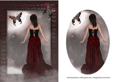 Red Gothic Butterflies - CUP363254_1763 | Craftsuprint