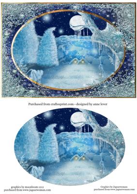 Frosty Snow Cottage Christmas Topper - CUP365726_1763 | Craftsuprint