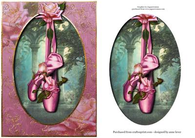 Ballet Shoes, Roses & Rose Frame - CUP388258_1763 | Craftsuprint