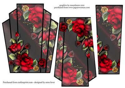 Art Deco Stacker Topper - Red Rose - CUP430074_1763 | Craftsuprint