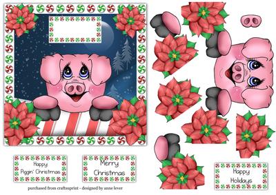 Happy Piggin' Christmas! - CUP478269_1763 | Craftsuprint