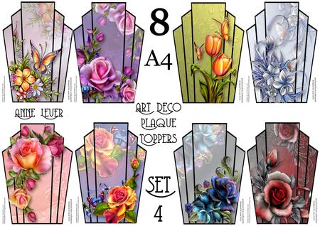 8 A4 Art Deco Floral Plaques Bumper Kit Set 4 - CUP479142_1763 ...