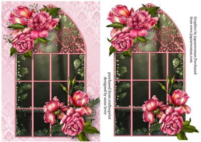 Enchanted Glory Rose Window & Extra Plaque - CUP495271_1763 | Craftsuprint