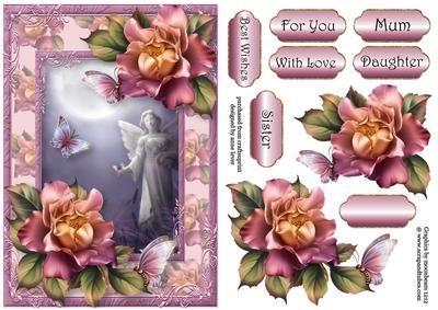 Pretty Purple Sunset Roses - CUP566385_1763 | Craftsuprint