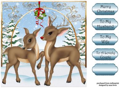 The Christmas Reindeer Couple - CUP579836_1763 | Craftsuprint