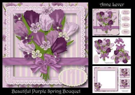 Beautiful Purple Spring Bouquet Mini Kit - CUP596635_1763 | Craftsuprint