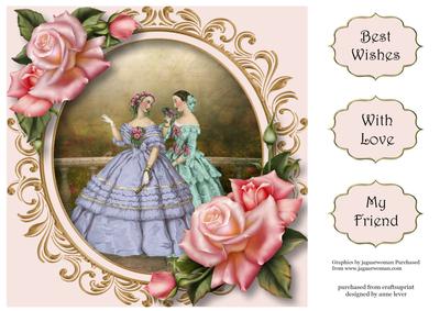 Best Friends & Roses 8x8 Quick Topper - CUP617597_1763 | Craftsuprint