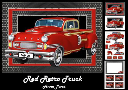 Red Retro Truck Mini Kit - CUP619700_1763 | Craftsuprint