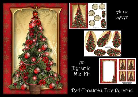 Red Christmas Tree Pyramid Mini Kit - CUP627377_1763 | Craftsuprint