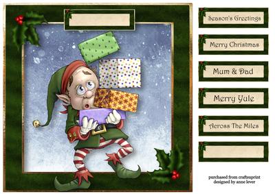 Balancing Elf 8x8 Quick Topper - CUP636407_1763 | Craftsuprint