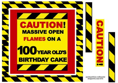 Caution Birthday Cake Flames - 100 - CUP676360_1763 | Craftsuprint