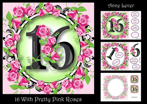 16 With Pretty Pink Roses - CUP746530_1763 | Craftsuprint