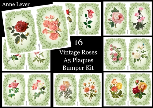 Roses Plaques A5 Bumper Kit - CUP781518_1763 | Craftsuprint