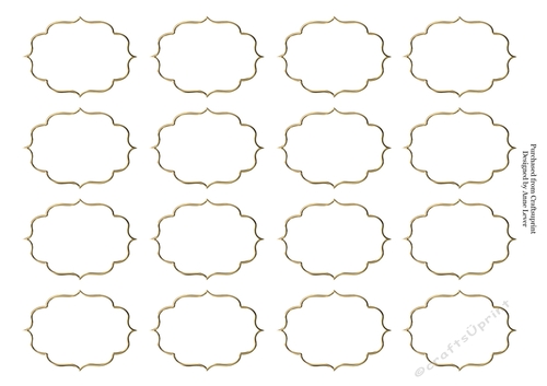 Blank Fancy Gold Tags - CUP826520_1763 | Craftsuprint