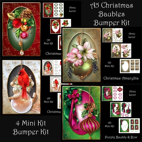 A5 Christmas Baubles Bumper Kit - CUP881571_1763 | Craftsuprint