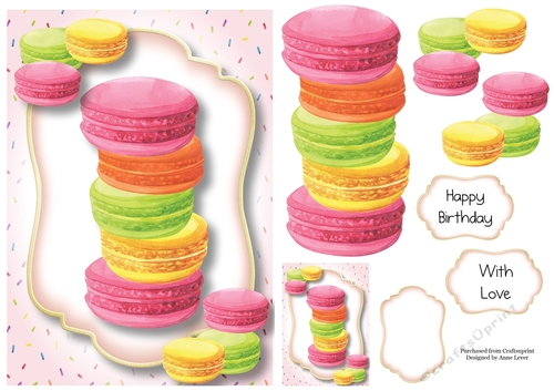 Happy Birthday Macaroons A5 - CUP959295_1763 | Craftsuprint
