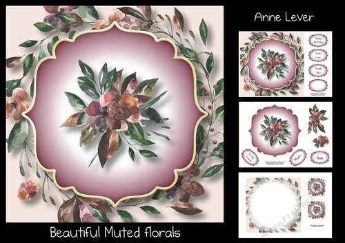 Beautiful Muted Florals - CUP960598_1763 | Craftsuprint