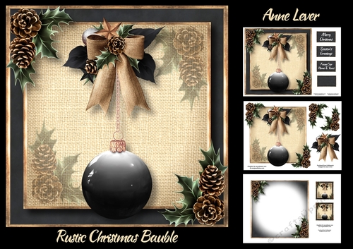 Rustic Christmas Bauble - CUP976595_1763 | Craftsuprint