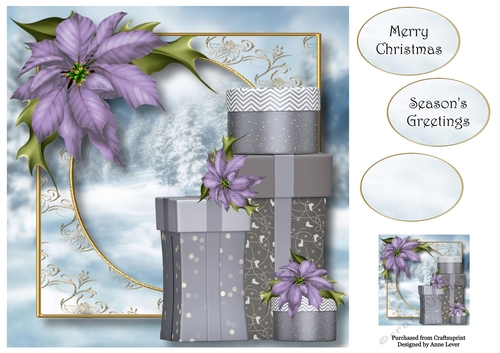 Gift Boxes For Christmas - Purple 8x8 - CUP995092_1763 | Craftsuprint