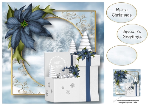 Gift Boxes For Christmas - Blue 8x8 - CUP995093_1763 | Craftsuprint