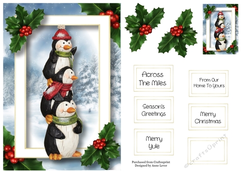 Stack Of Penguins A5 - CUP998708_1763 | Craftsuprint
