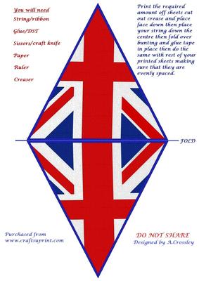 Union Jack Flag To Print A4