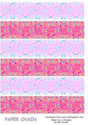 Pink Spotty Paper Chain - CUP263046_822 | Craftsuprint