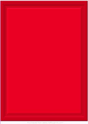 Bevelled Edged Blank Card Front (red) - CUP280870_822 | Craftsuprint