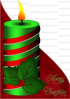 Candle Shaped Front Card - CUP331457_822 | Craftsuprint