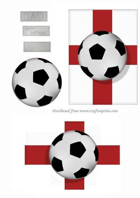 England Flag and Football Step by Step - CUP334378_822 | Craftsuprint